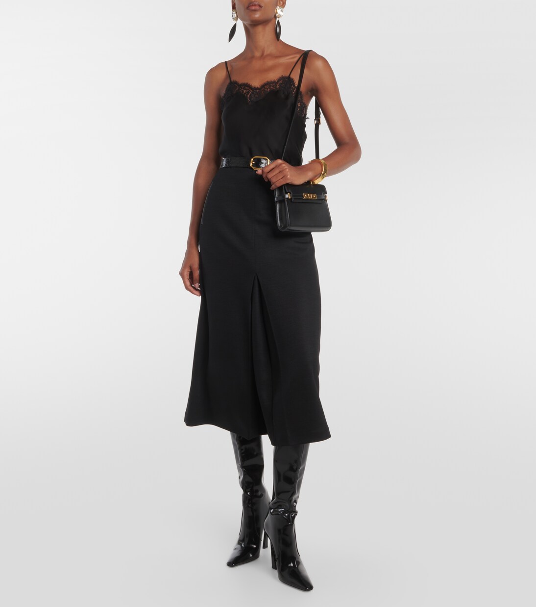 Manhattan Mini Leather Shoulder Bag In Black Saint Laurent Mytheresa Manhattan Mini Leather Shoulder Bag In Black Saint Laurent Mytheresa