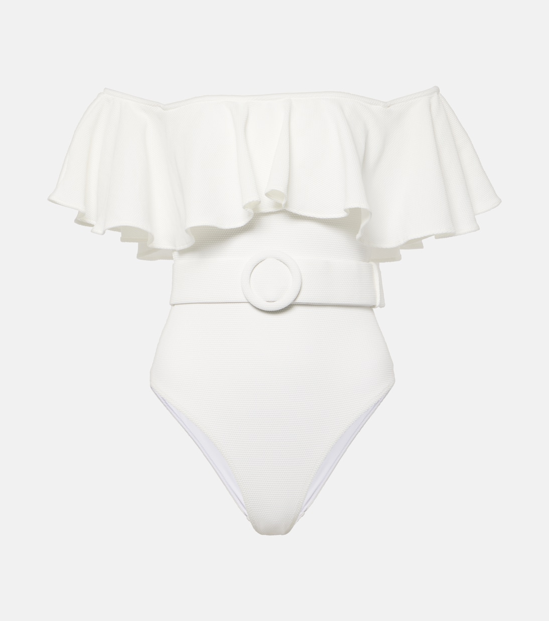 Chantal ruffled swimsuit in neutrals - Alexandra Miro | Mytheresa