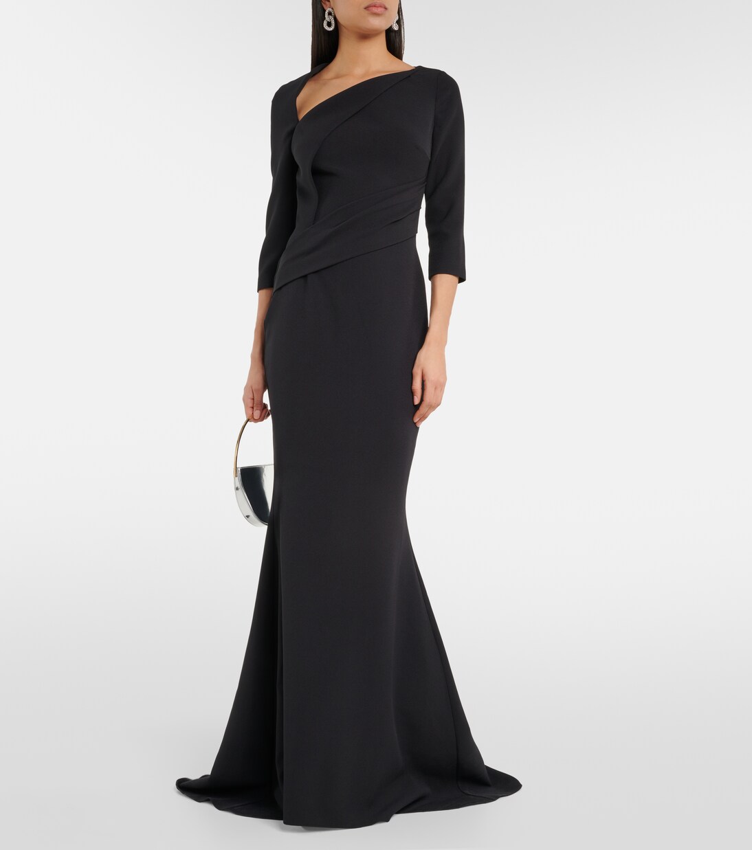 Pollina crêpe gown in black - Safiyaa | Mytheresa