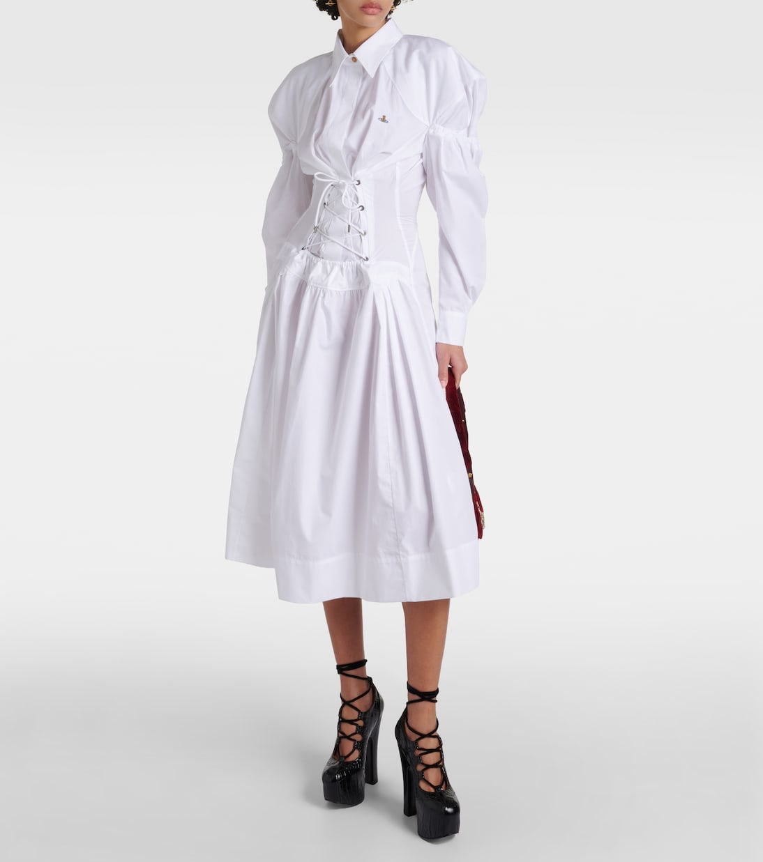 Kate cotton poplin midi dress in white - Vivienne Westwood | Mytheresa