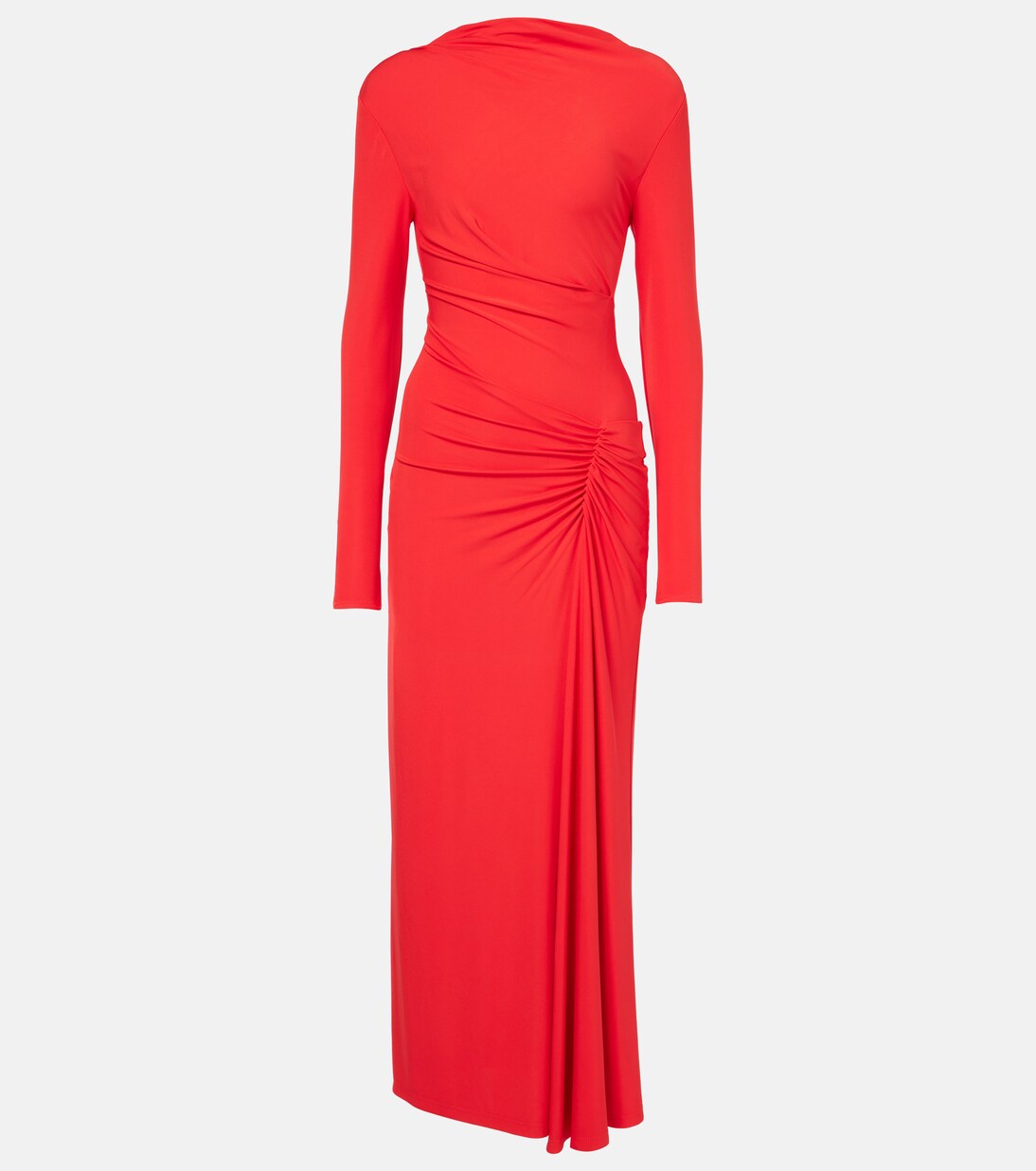 Ferrera ruched jersey maxi dress in red - Simkhai | Mytheresa