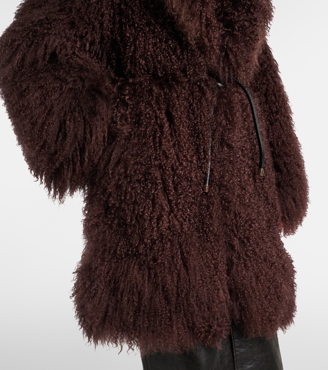 Shearling coat in brown - Self Portrait | Mytheresa