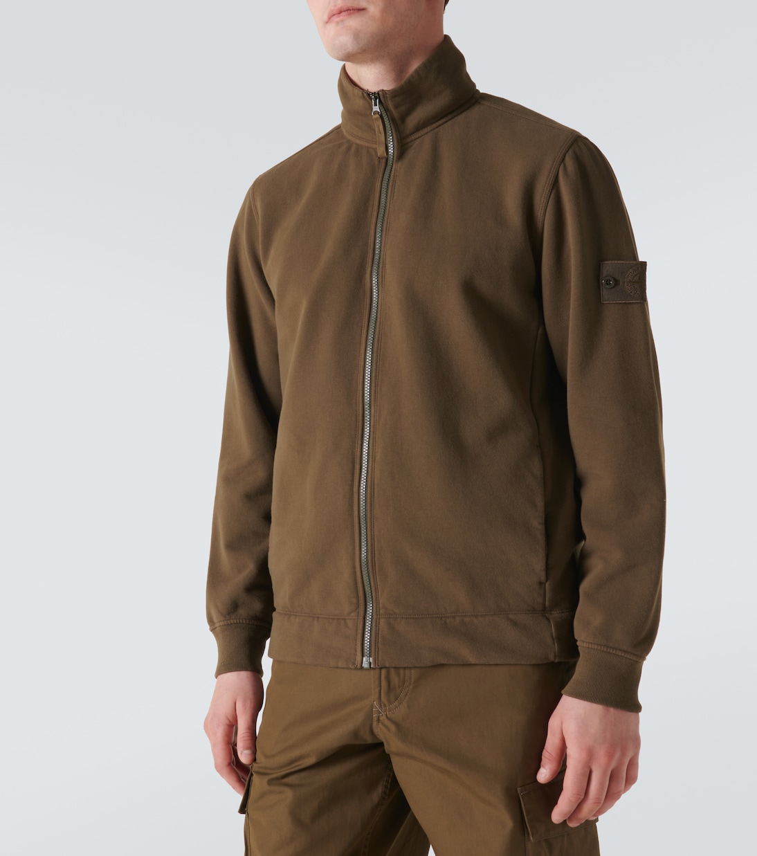 Ghost Compass cotton-blend jacket in green - Stone Island | Mytheresa