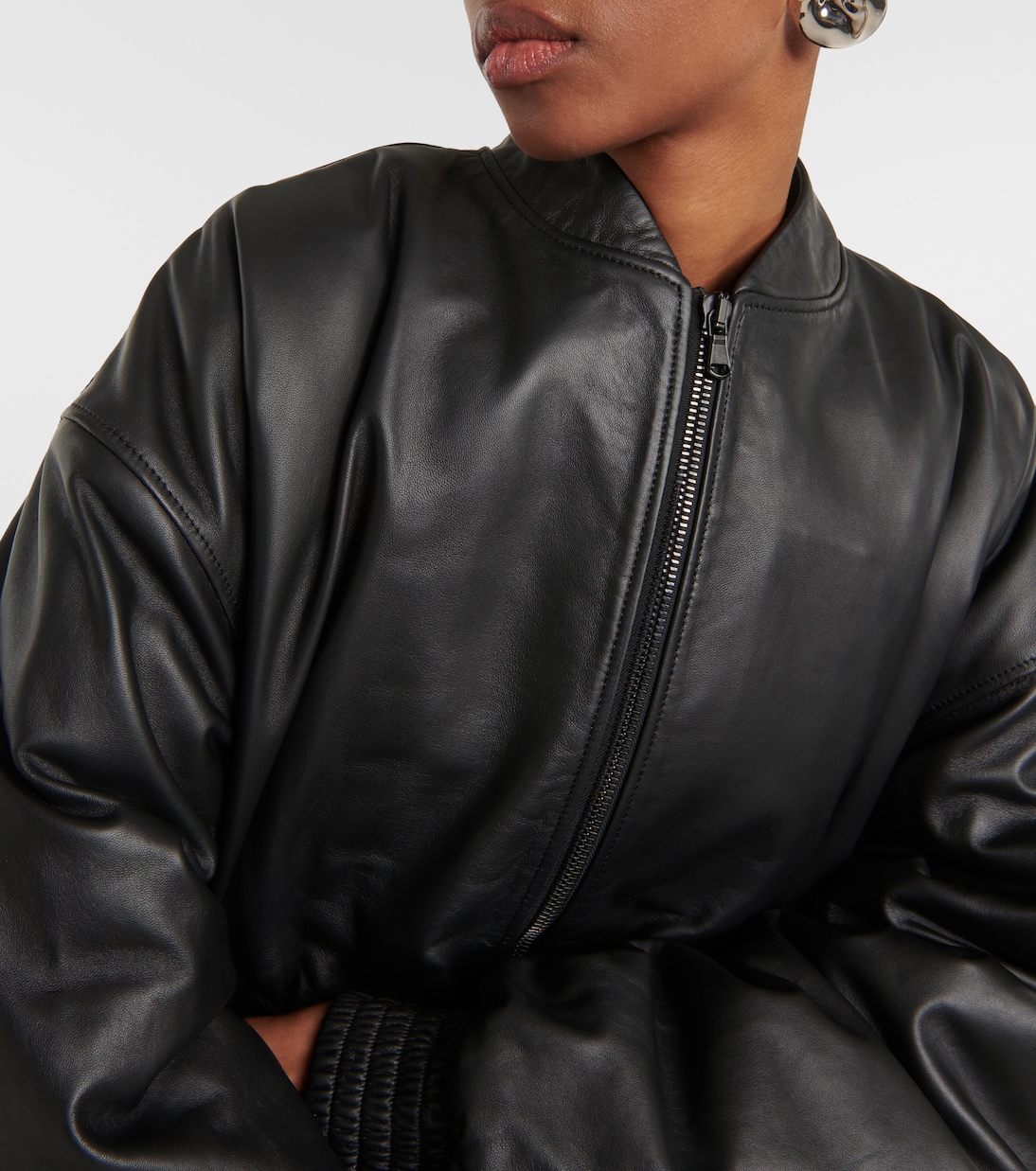 Leather bomber jacket in black - Wardrobe NYC | Mytheresa