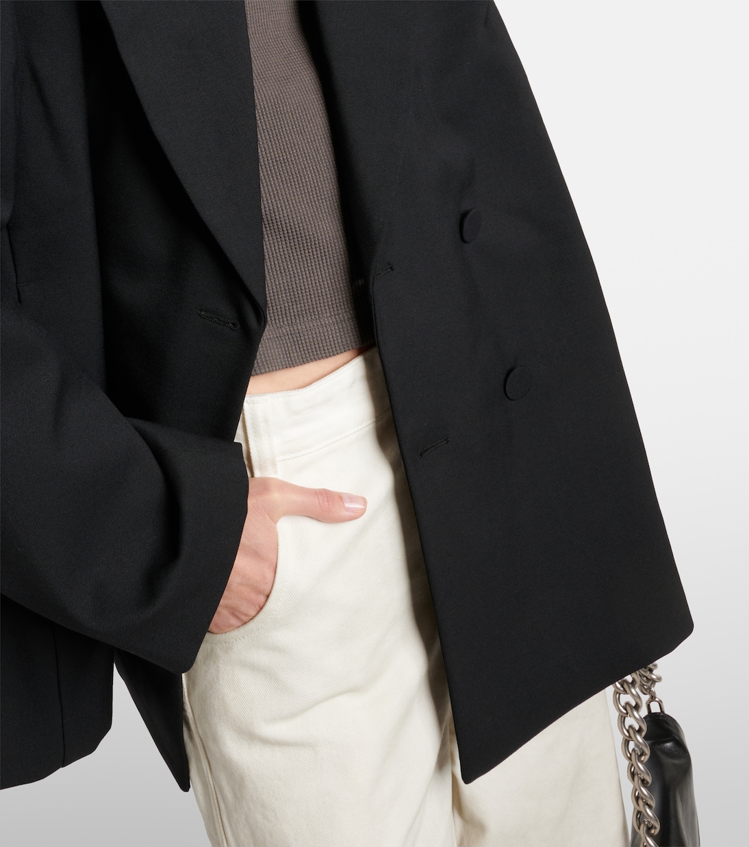 Double-breasted blazer in black - Entire Studios | Mytheresa