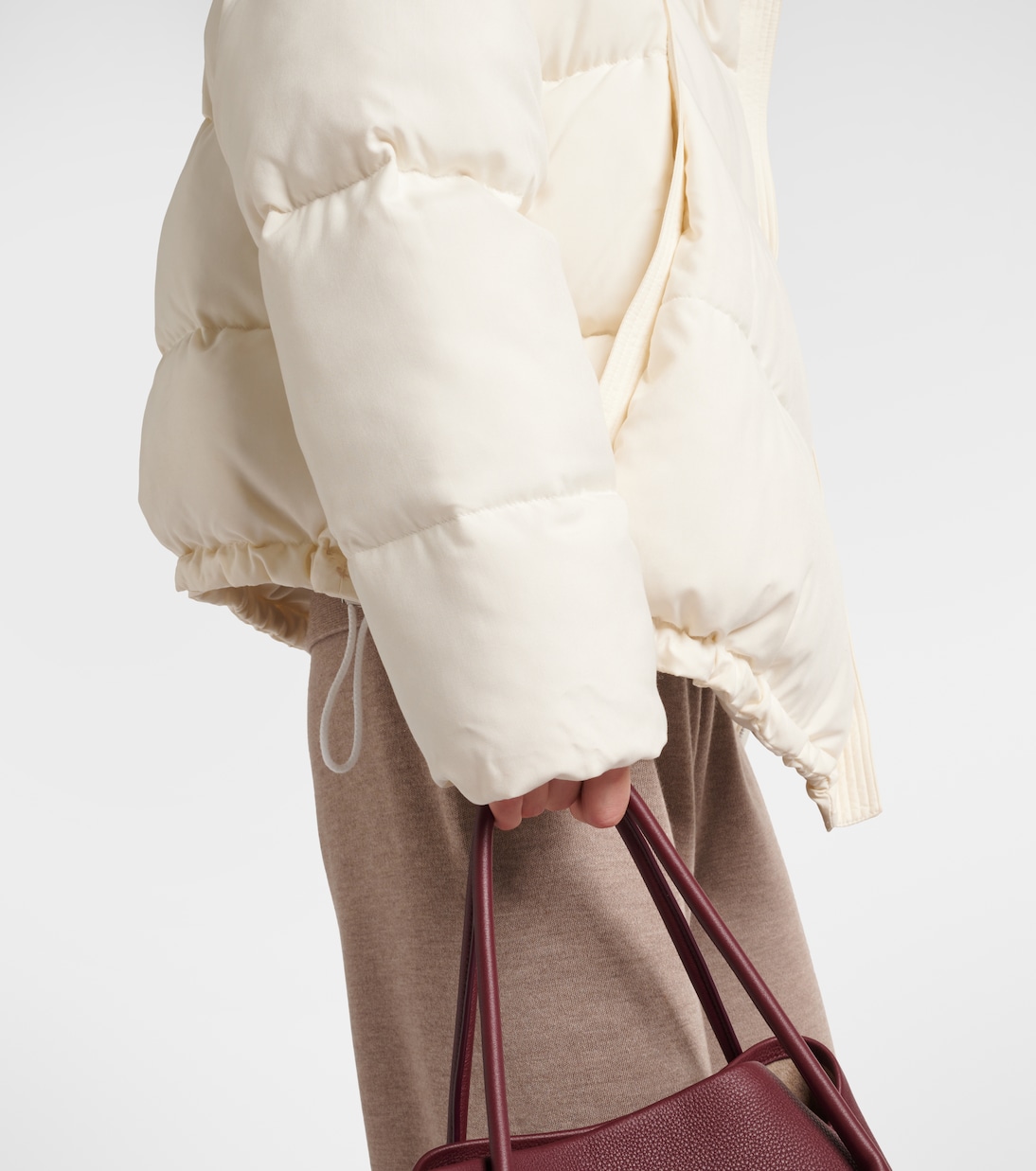Sebastian silk puffer jacket in brown - Loro Piana | Mytheresa
