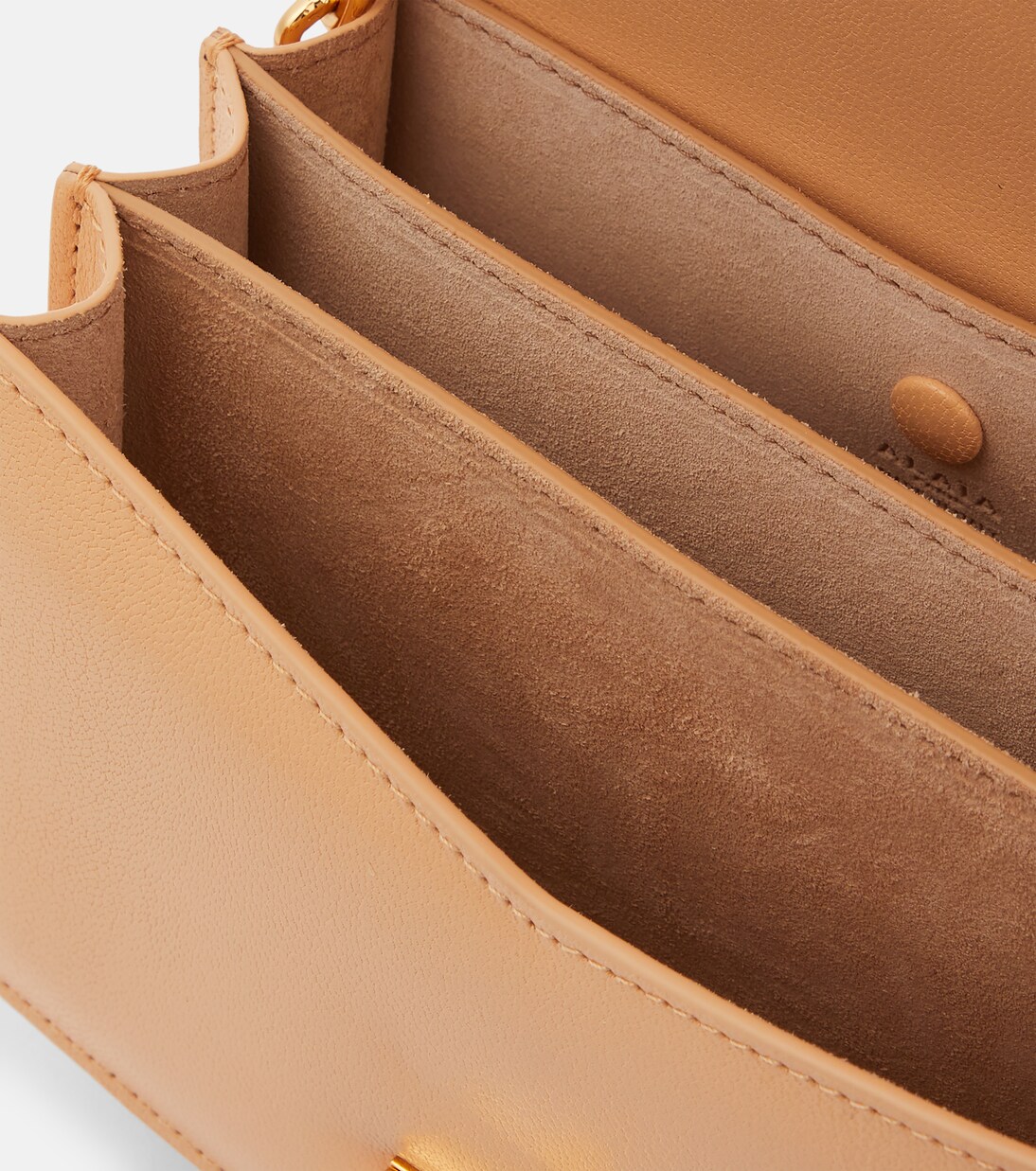 Le Papa Small leather crossbody bag in beige - Alaia | Mytheresa