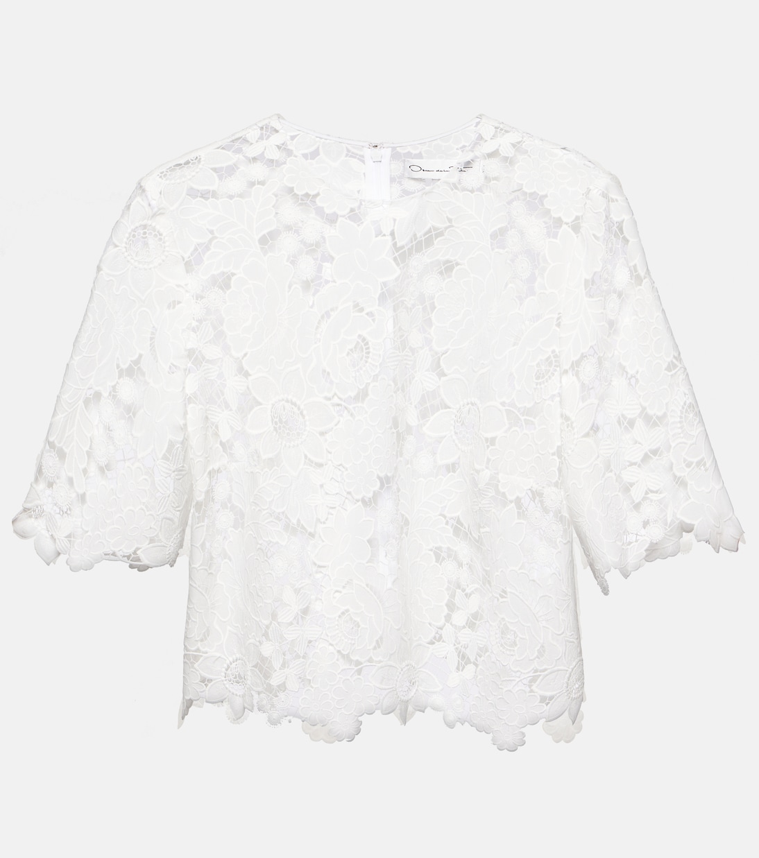 Lace Blouse In White Oscar De La Renta Mytheresa
