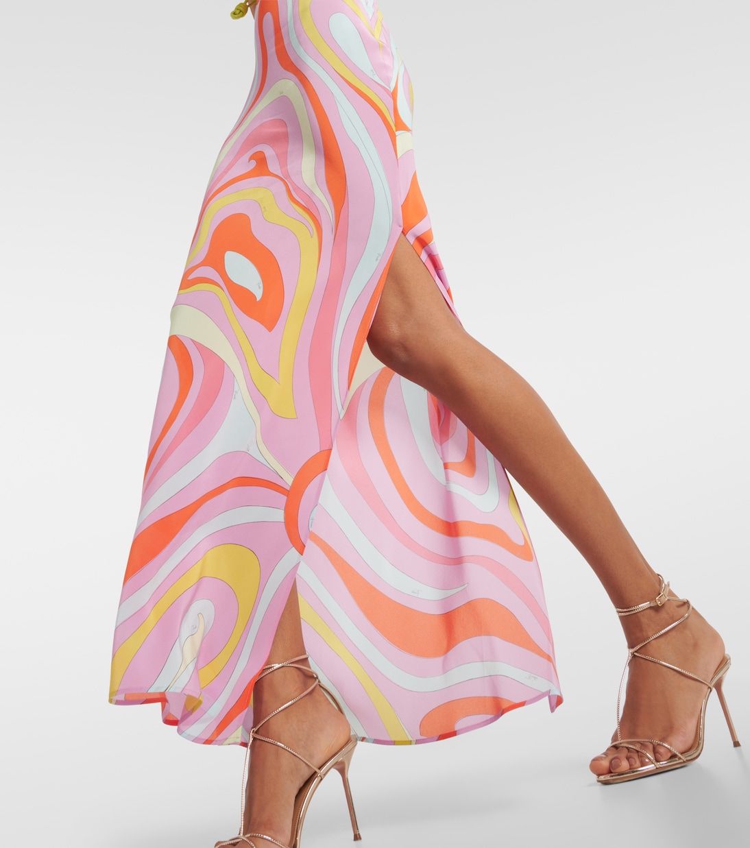 Marmo silk slip dress in pink - Pucci | Mytheresa