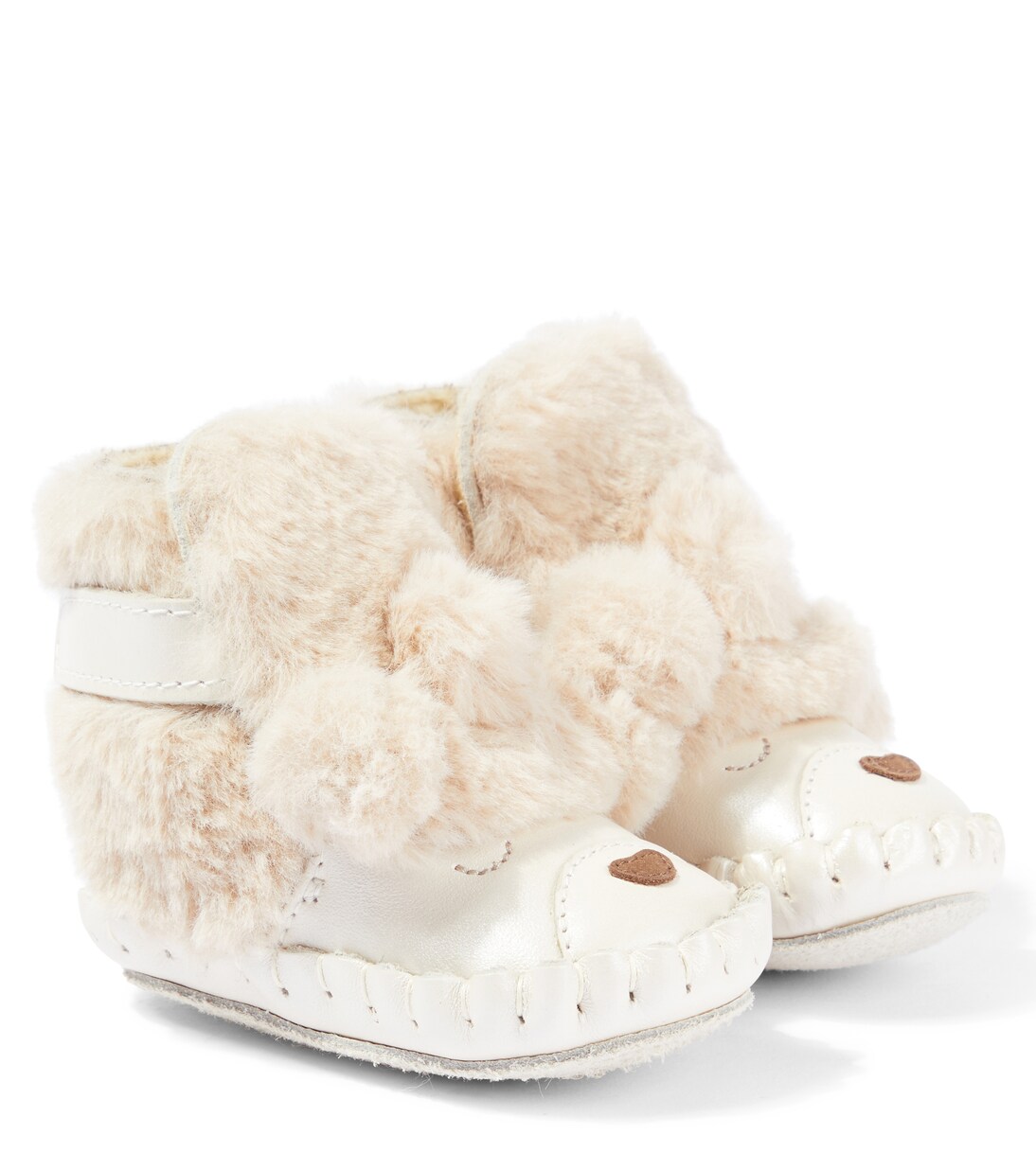 Baby Kapi teddy booties in beige - Donsje | Mytheresa