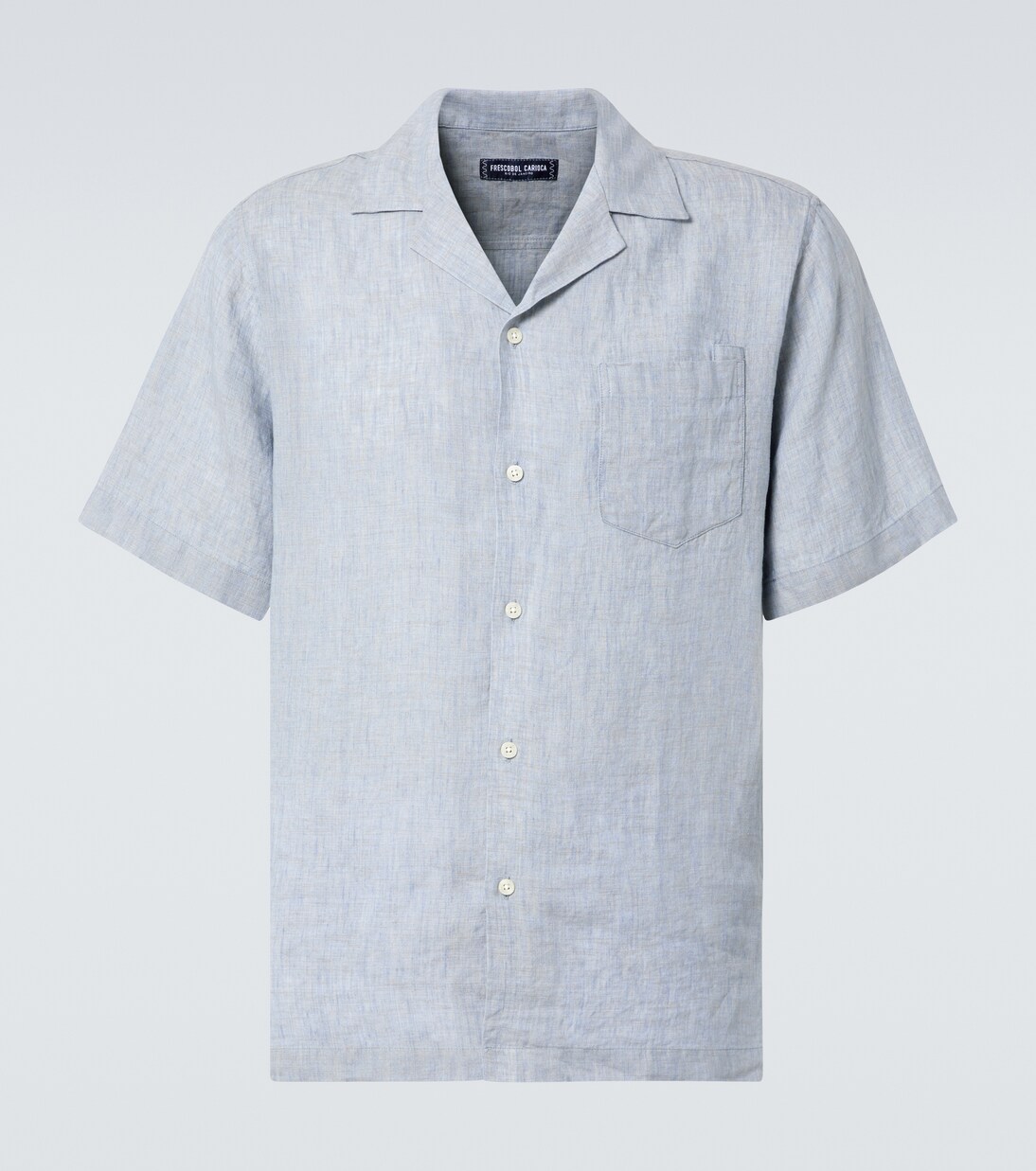 Camisa Angelo de lino en azul - Frescobol Carioca | Mytheresa
