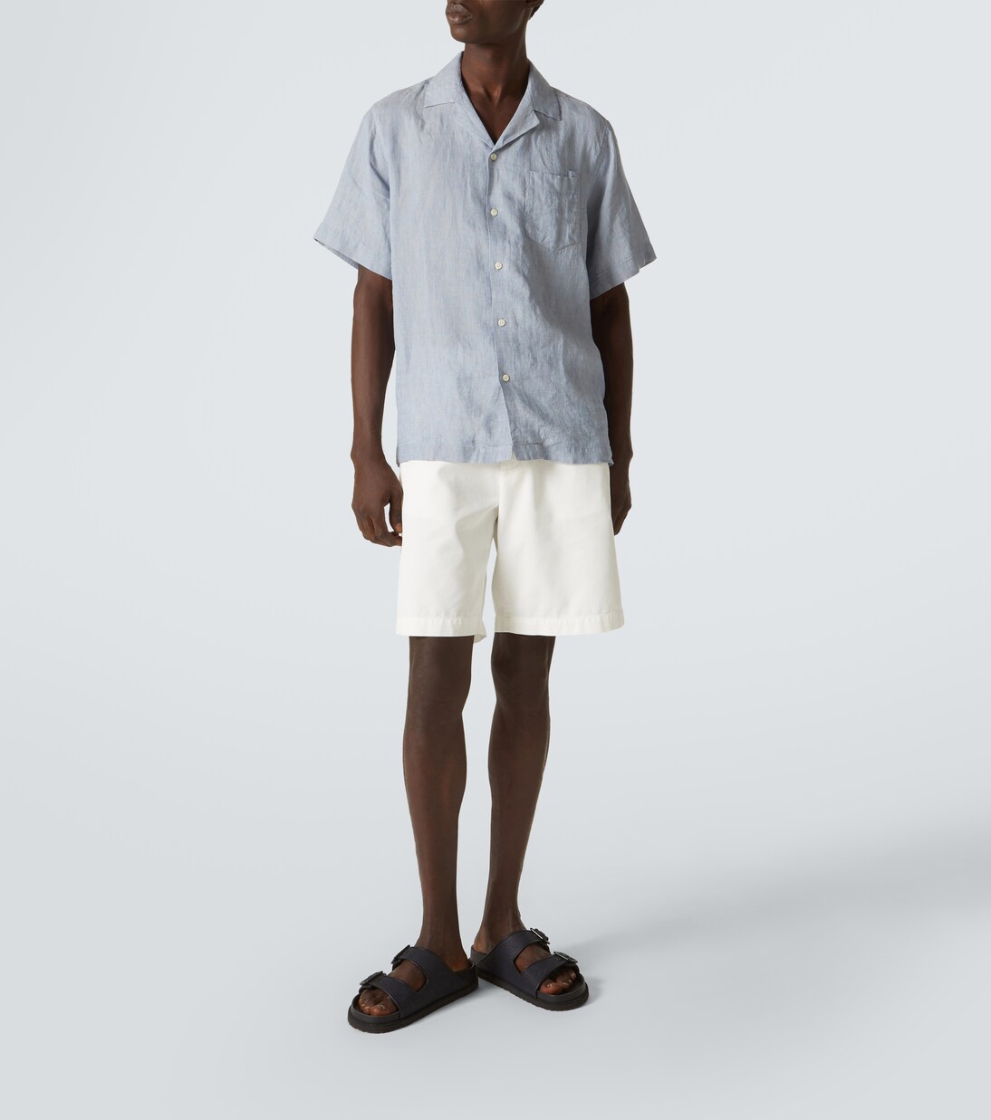 Camisa Angelo de lino en azul - Frescobol Carioca | Mytheresa