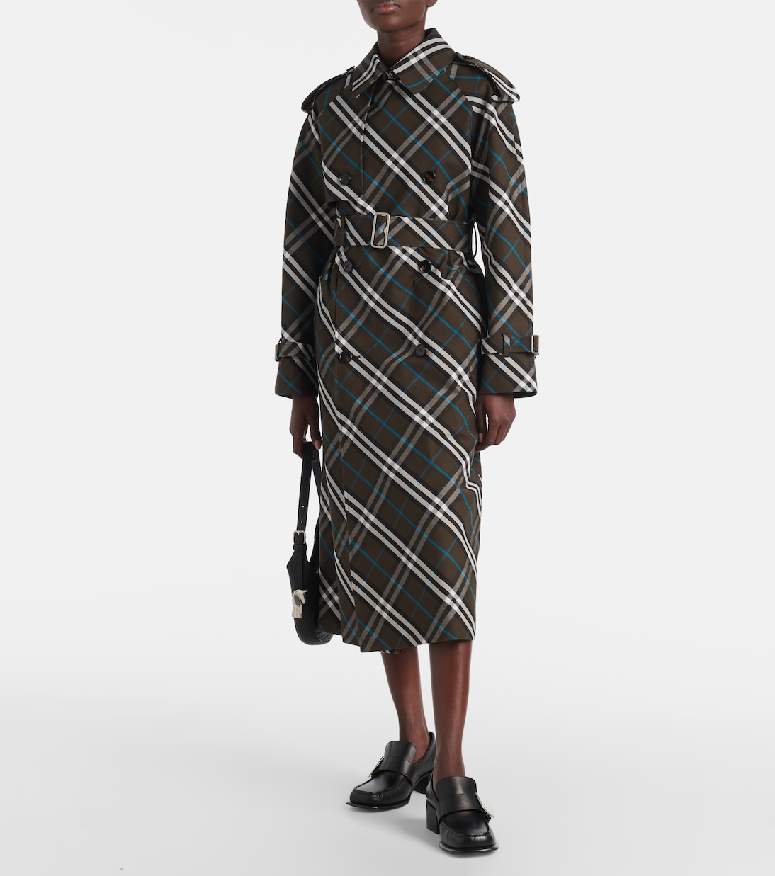 Burberry Check trench coat in multicoloured - Burberry | Mytheresa