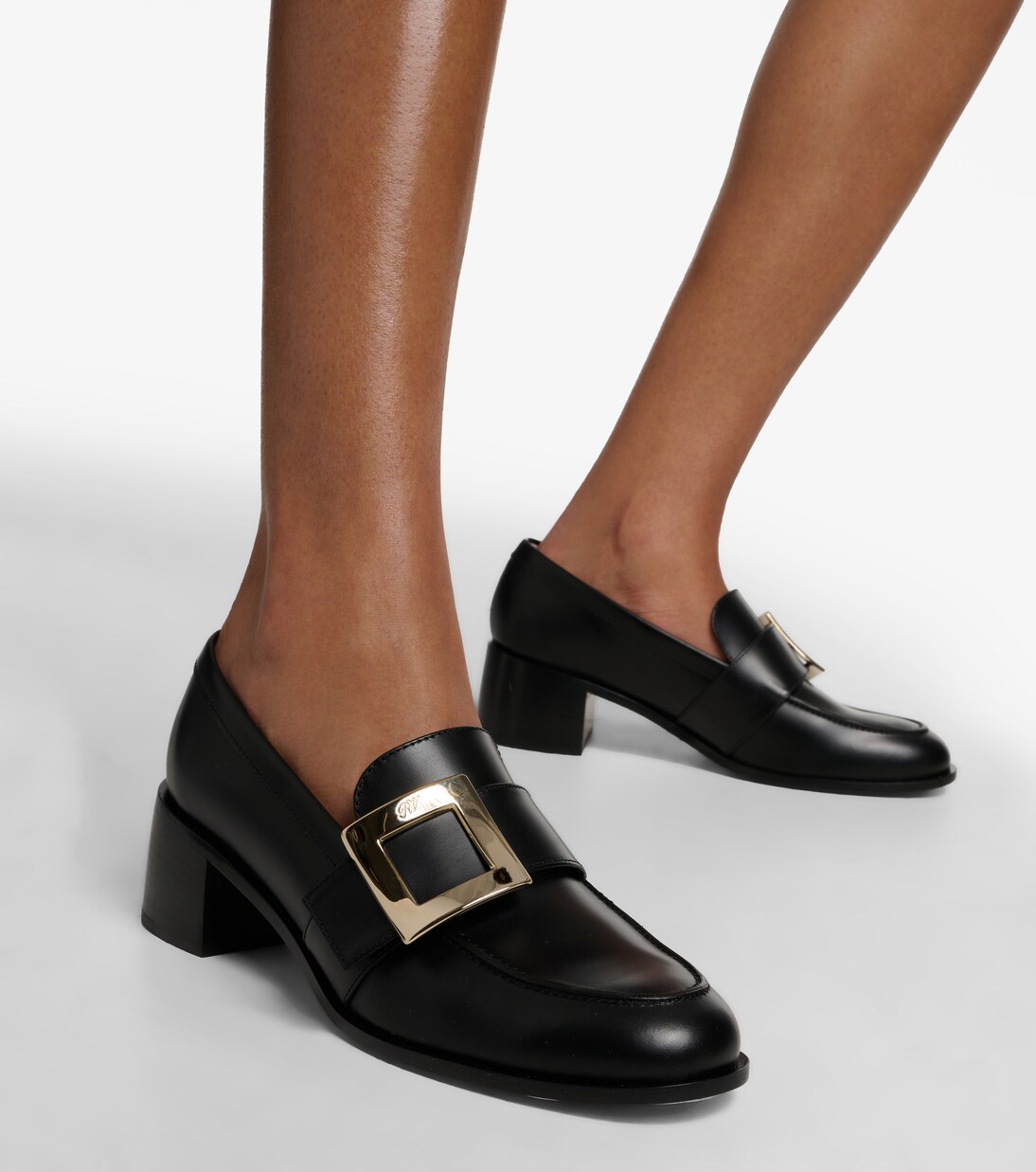 Viv Rangers leather loafers in black - Roger Vivier | Mytheresa