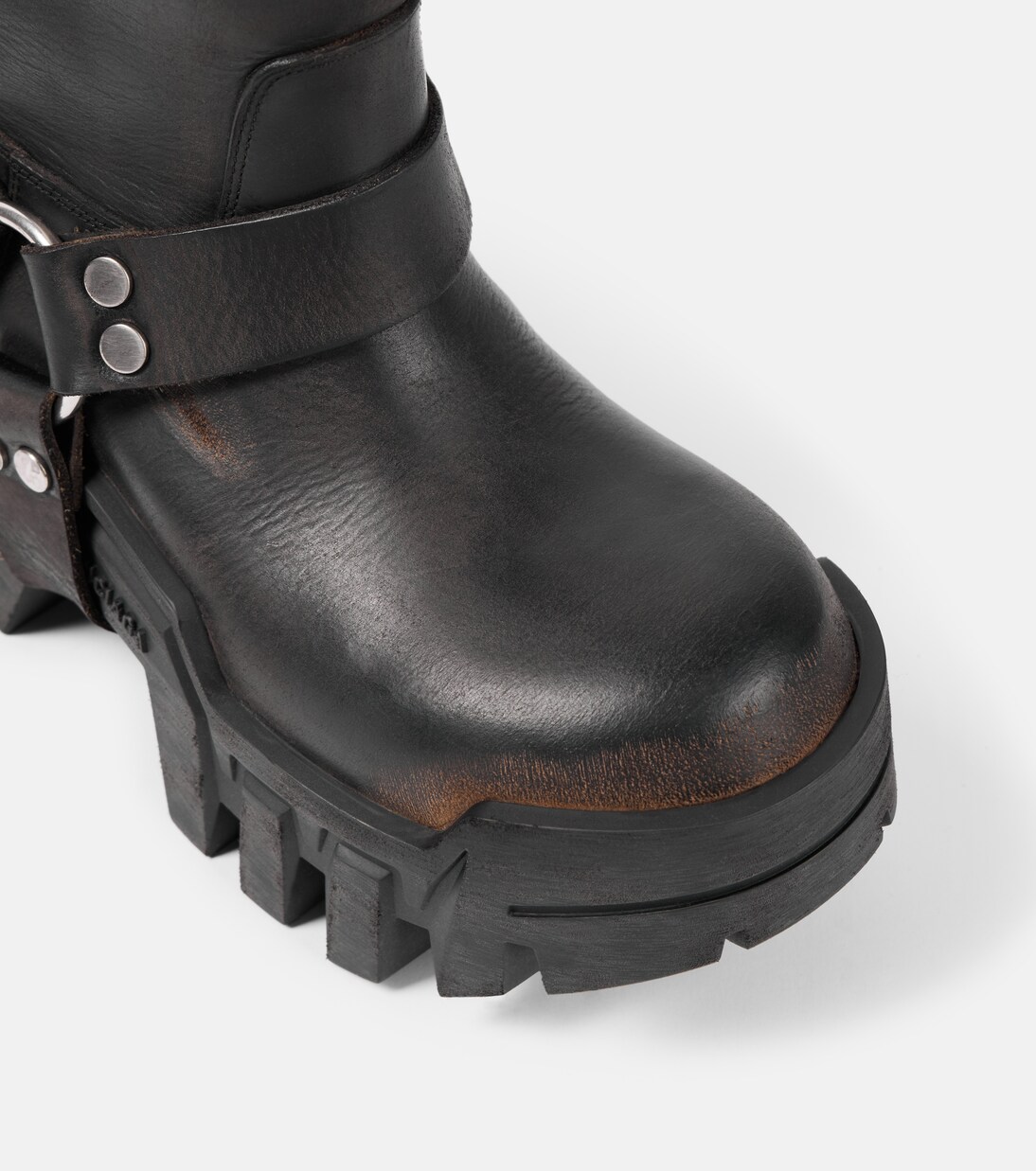 Bulldozer Harness leather biker boots in black - Balenciaga | Mytheresa