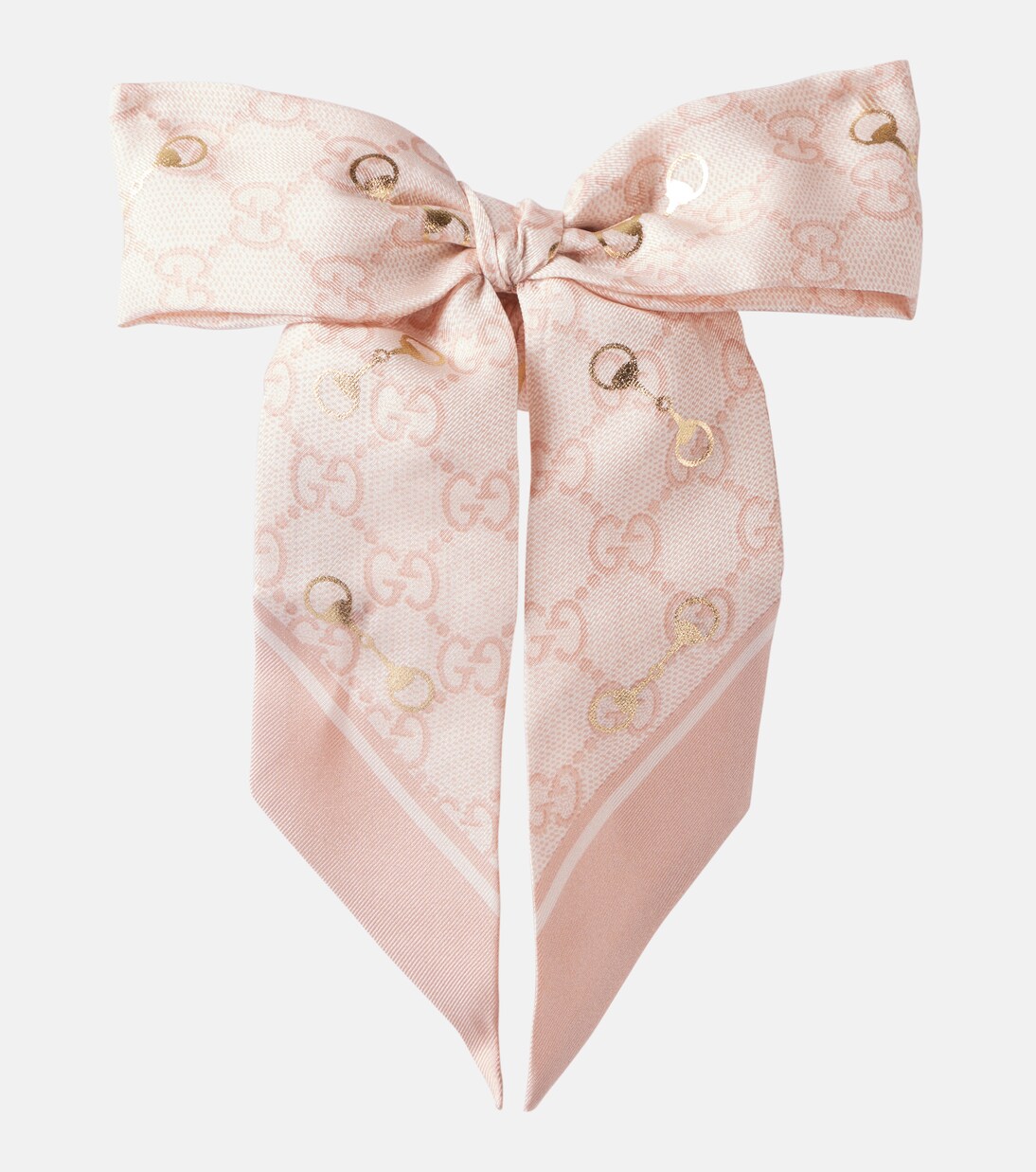 GG set of 2 silk scrunchies in pink - Gucci | Mytheresa