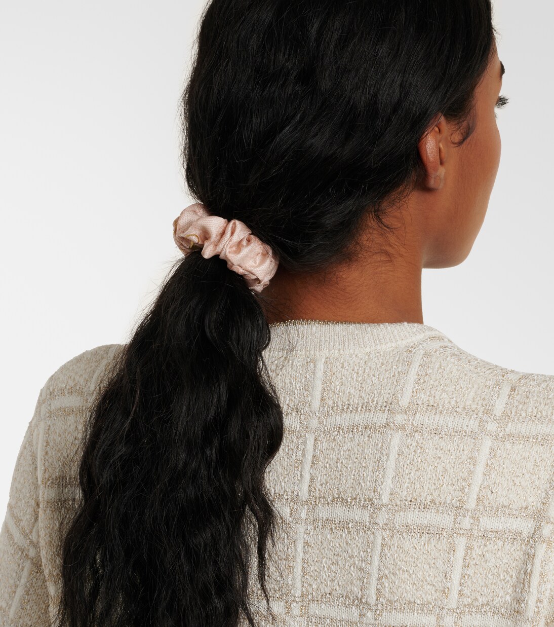 GG set of 2 silk scrunchies in pink - Gucci | Mytheresa