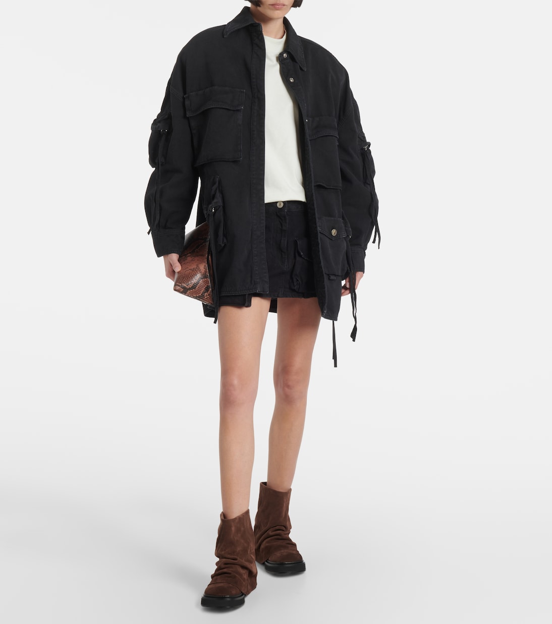 Mini Robin suede ankle boots in brown - The Attico | Mytheresa