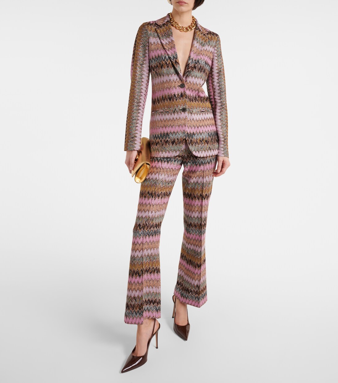 Zig Zag metallic flared pants in multicoloured - Missoni | Mytheresa