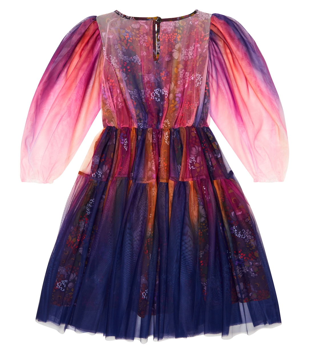 Floral ombré tulle-overlay dress in multicoloured - Paade Mode | Mytheresa