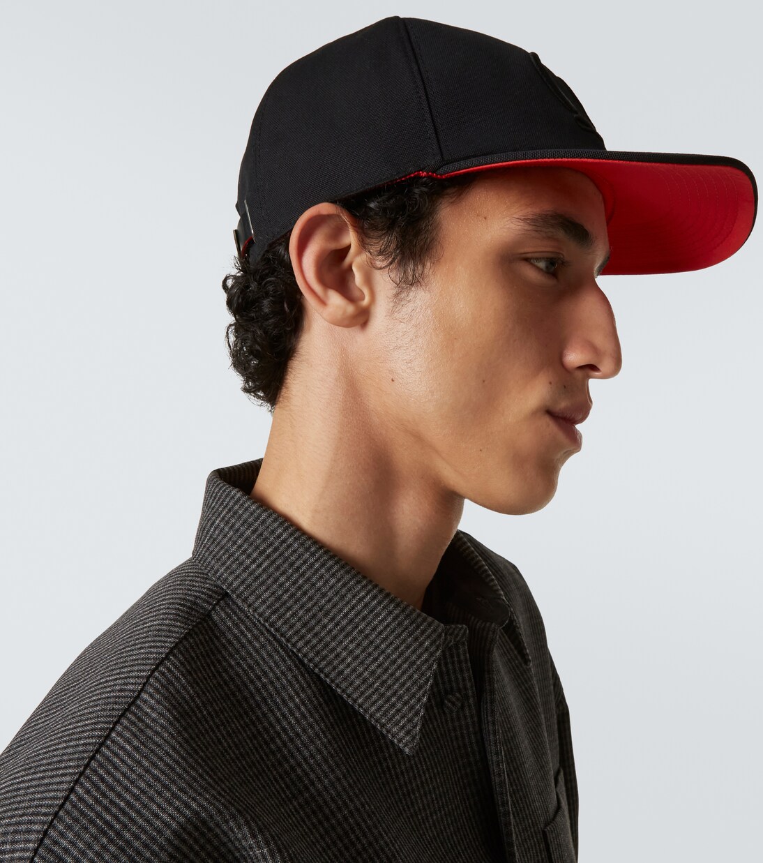Mooncrest cotton canvas baseball cap in black - Christian Louboutin ...