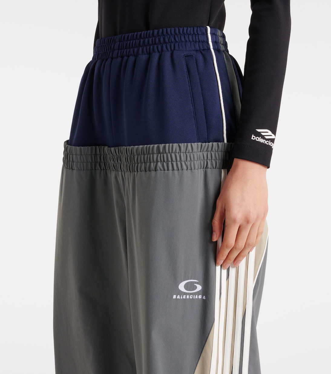 Cut-up track pants in grey - Balenciaga | Mytheresa