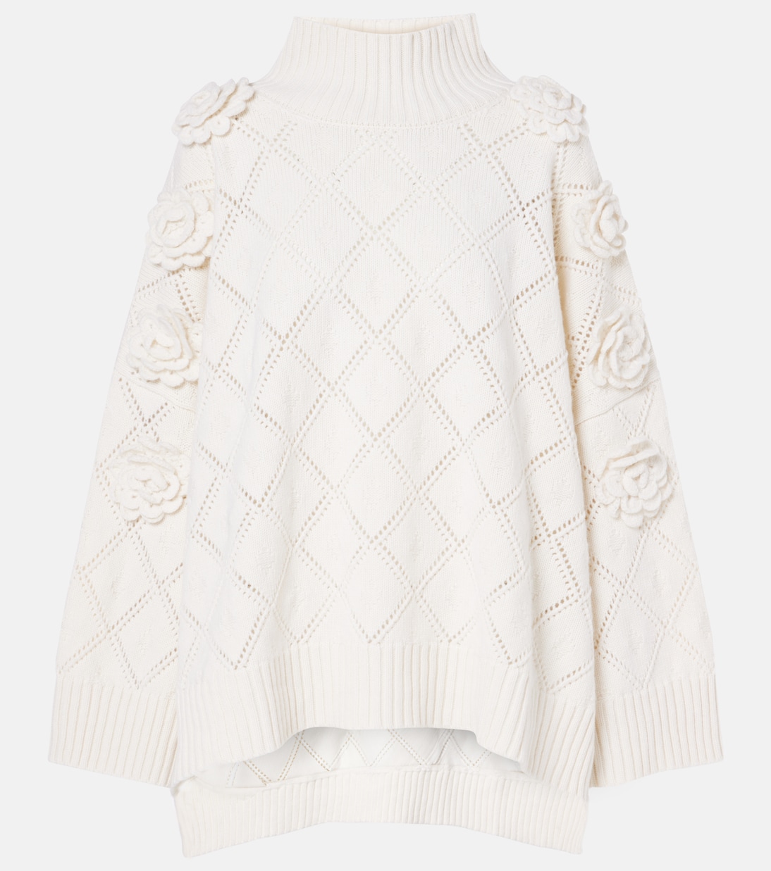 Wool and cashmere sweater in white - Elie Saab | Mytheresa