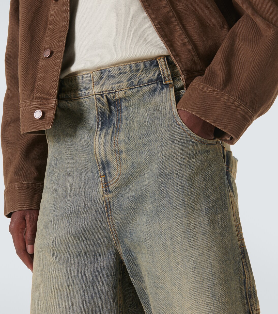 D-Shorts oversized denim shorts in grey - Entire Studios | Mytheresa