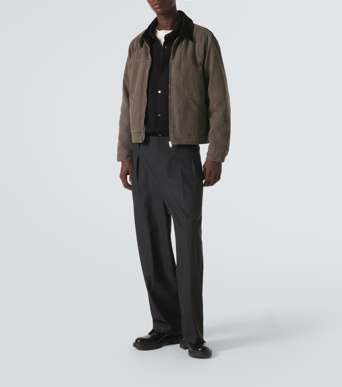 Waffle-knit shirt in black - Frame | Mytheresa