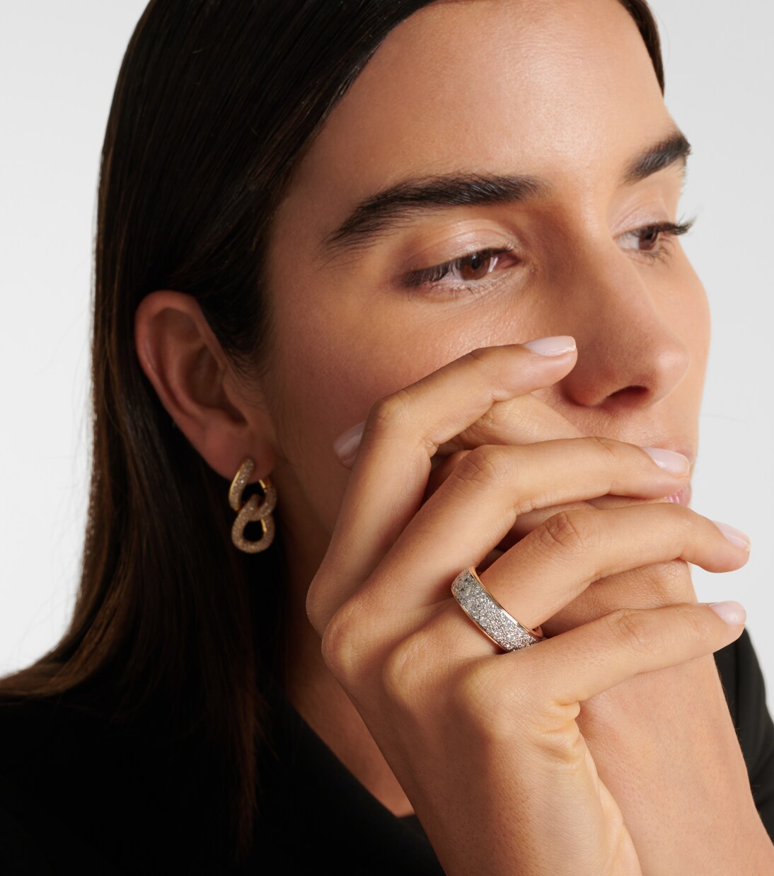 Iconica 18kt rose gold ring with diamonds in gold - Pomellato | Mytheresa