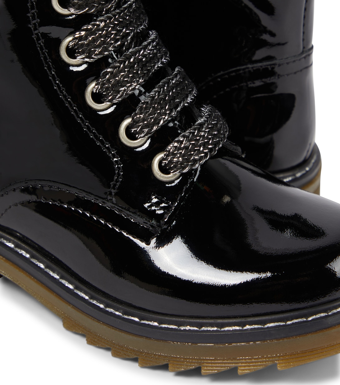 Sid Ranger patent leather combat boots in black - Pom D Api | Mytheresa