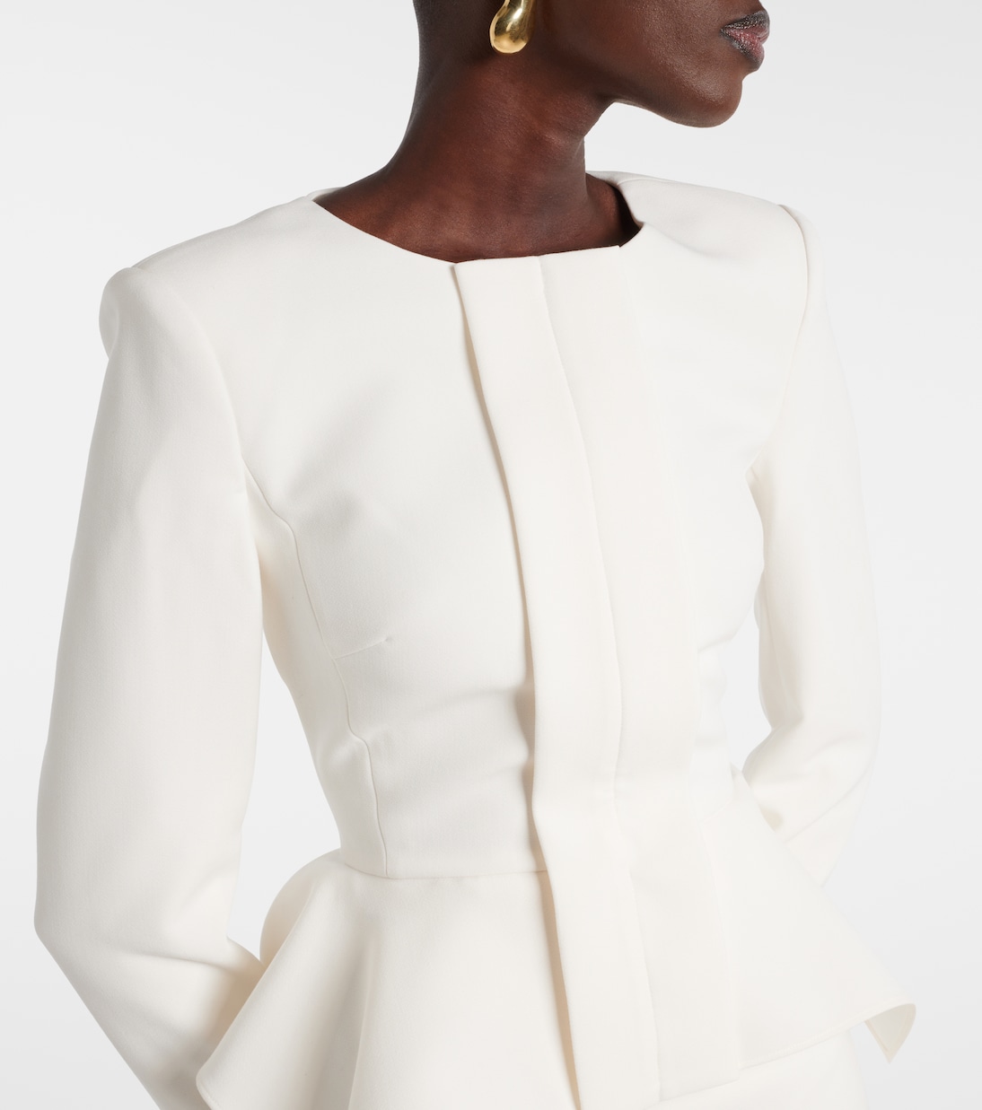 Crêpe jacket in white - Roland Mouret | Mytheresa