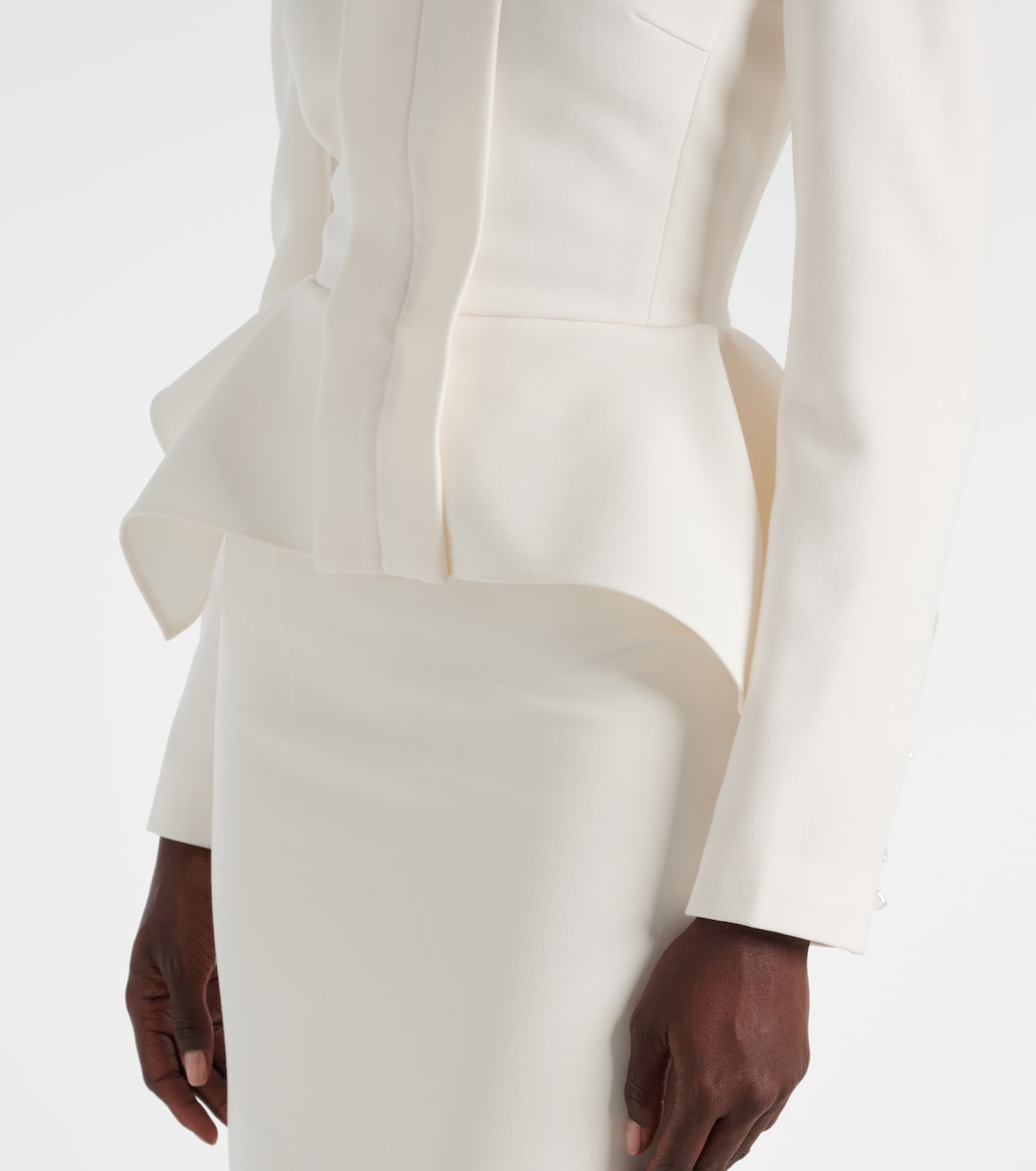 Crêpe jacket in white - Roland Mouret | Mytheresa