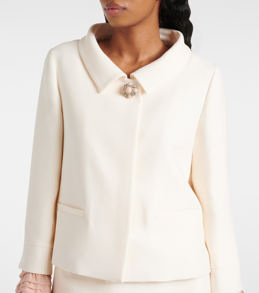Crepe Couture jacket in white - Valentino | Mytheresa