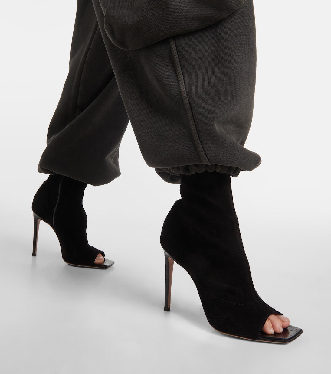 Amanda suede ankle boots in black - Paris Texas | Mytheresa