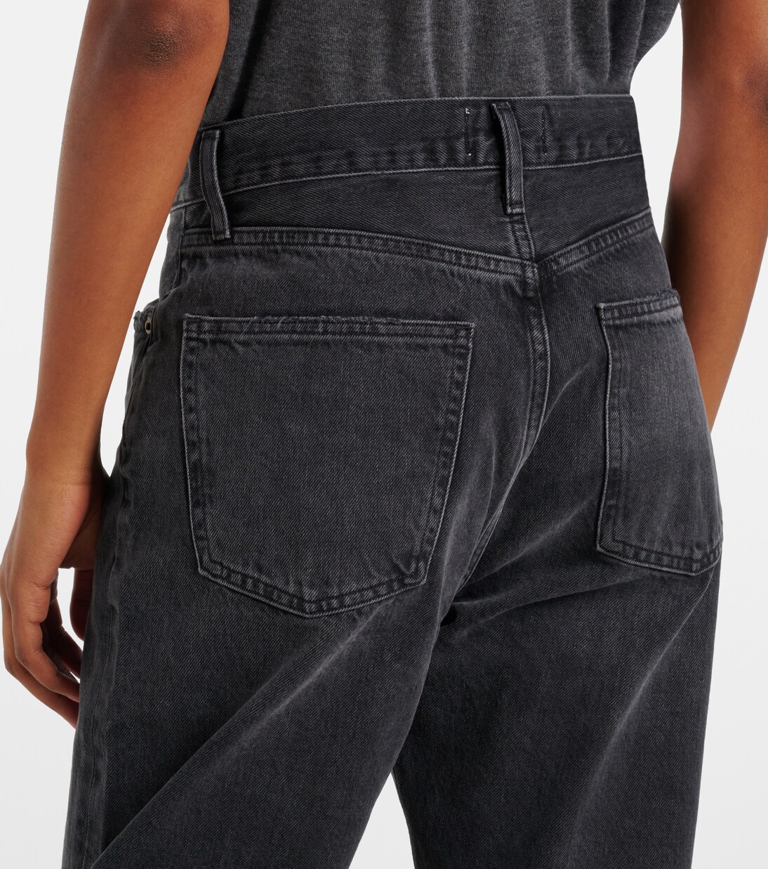 '90s Pinch Waist high-rise straight jeans in black - Agolde | Mytheresa
