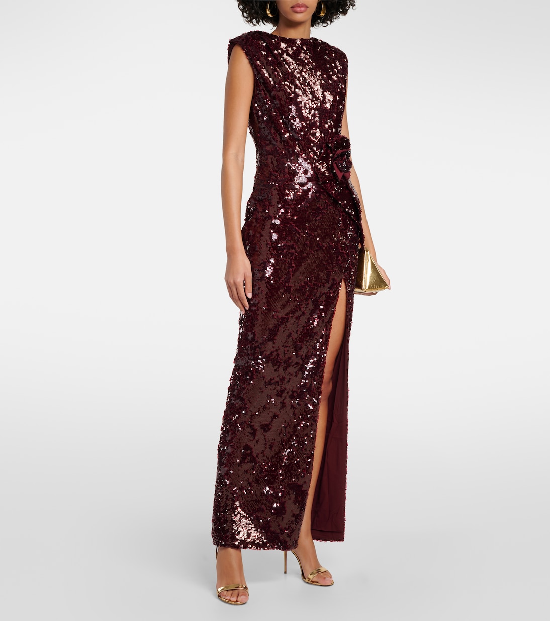 Sequined maxi dress in red - Roland Mouret | Mytheresa