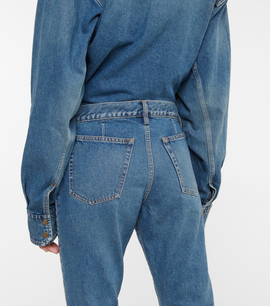 Low-rise cropped jeans in blue - Petar Petrov | Mytheresa