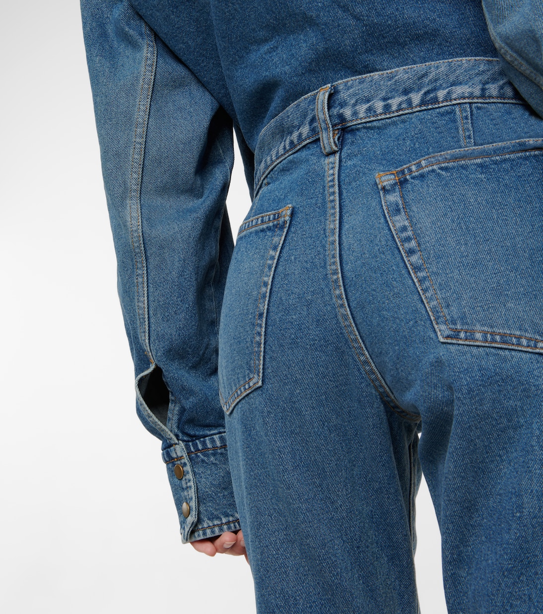 Low-rise cropped jeans in blue - Petar Petrov | Mytheresa