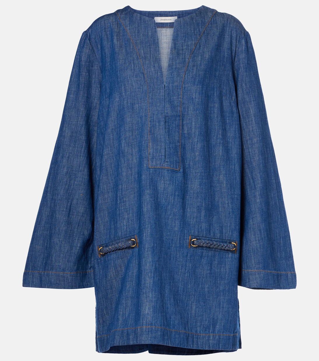 Wylie denim tunic in blue - Zimmermann | Mytheresa