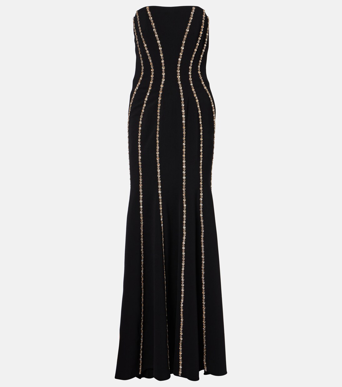 Dash embellished strapless gown in black - Jenny Packham | Mytheresa