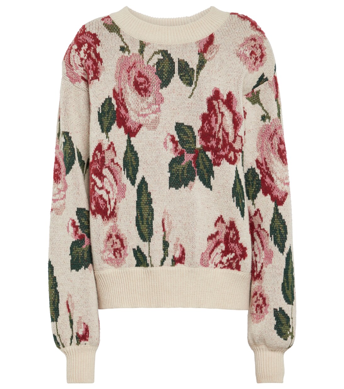 Floral jacquard wool-blend sweater in multicoloured - Magda Butrym ...
