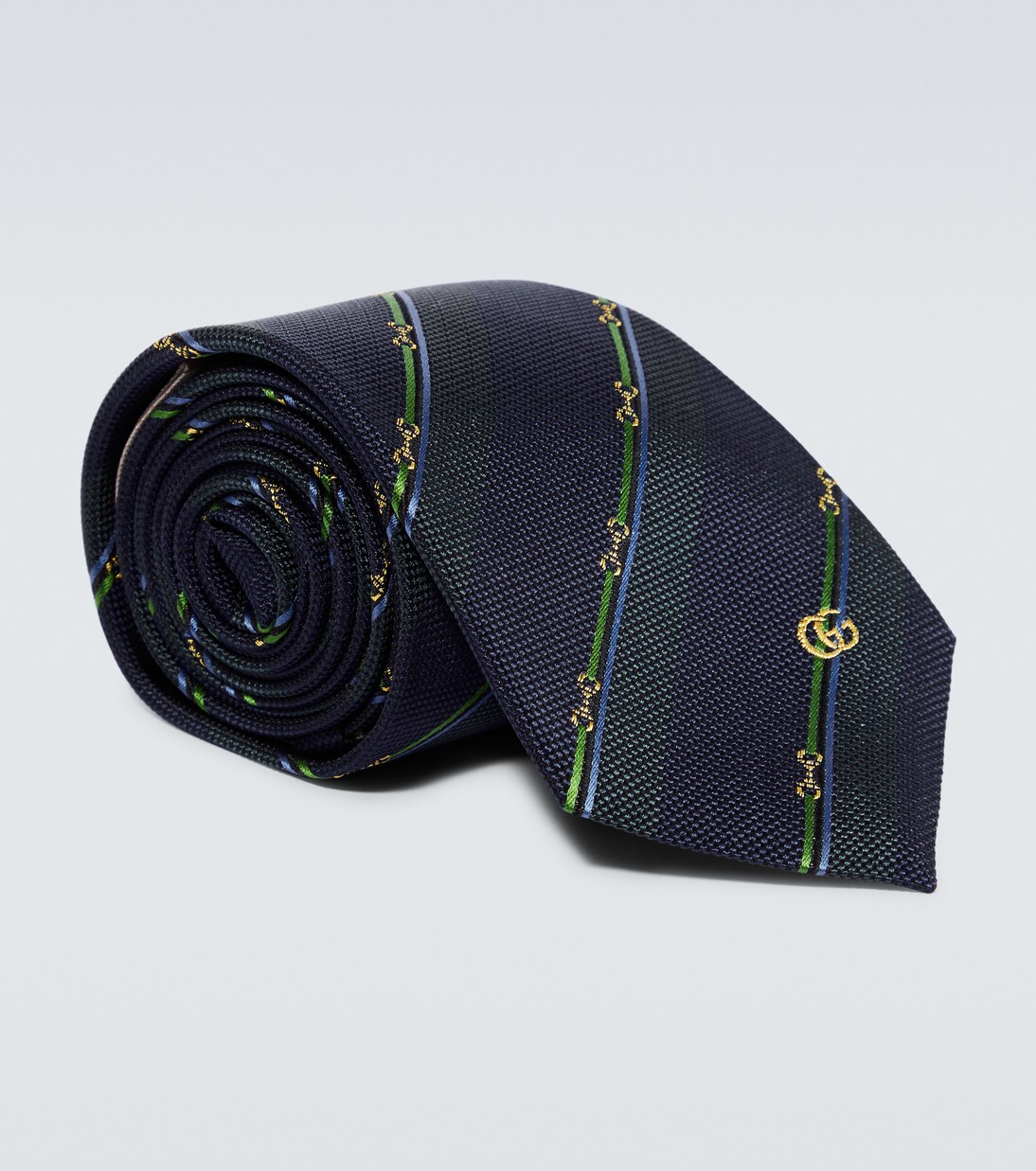 Horsebit silk tie in blue - Gucci | Mytheresa