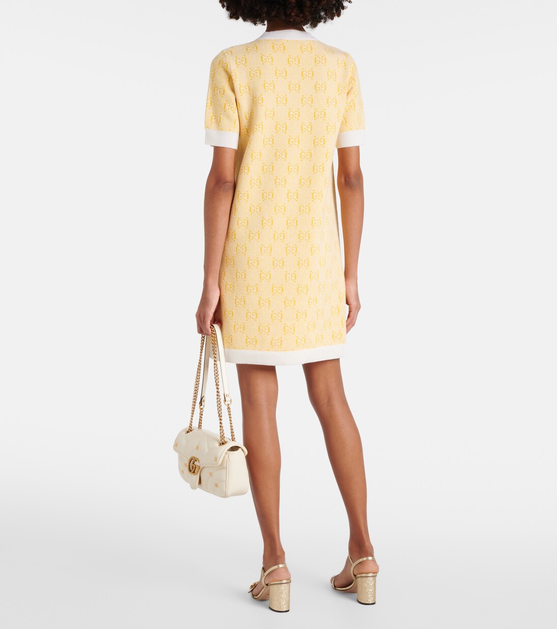 GG wool jacquard minidress in yellow - Gucci | Mytheresa