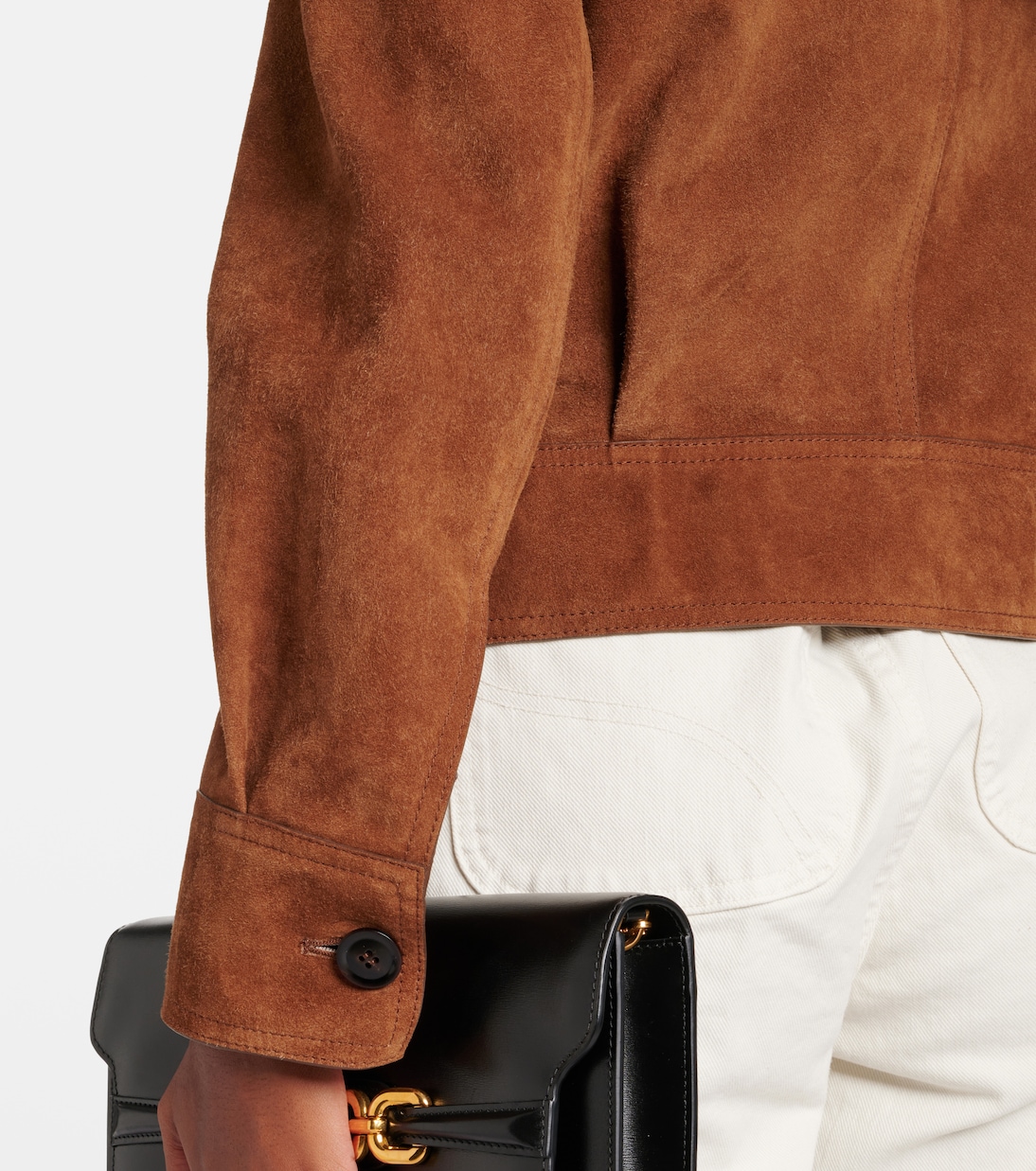 Cropped suede jacket in brown - Tom Ford | Mytheresa
