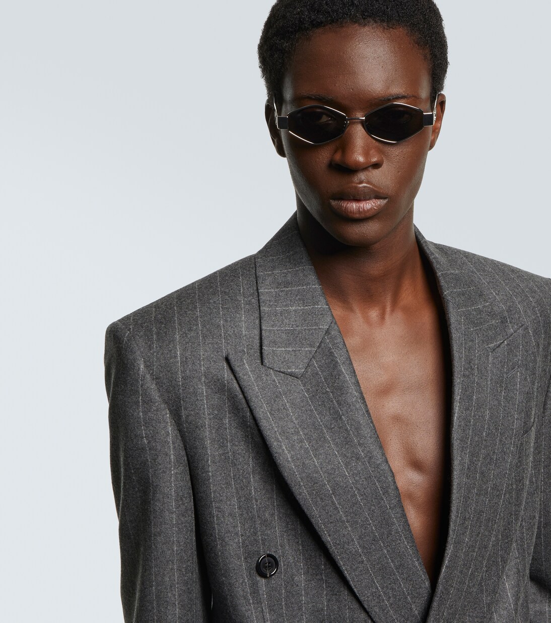 Triomphe Metal 02 Hexagonal Sunglasses In Silver Celine Eyewear Mytheresa