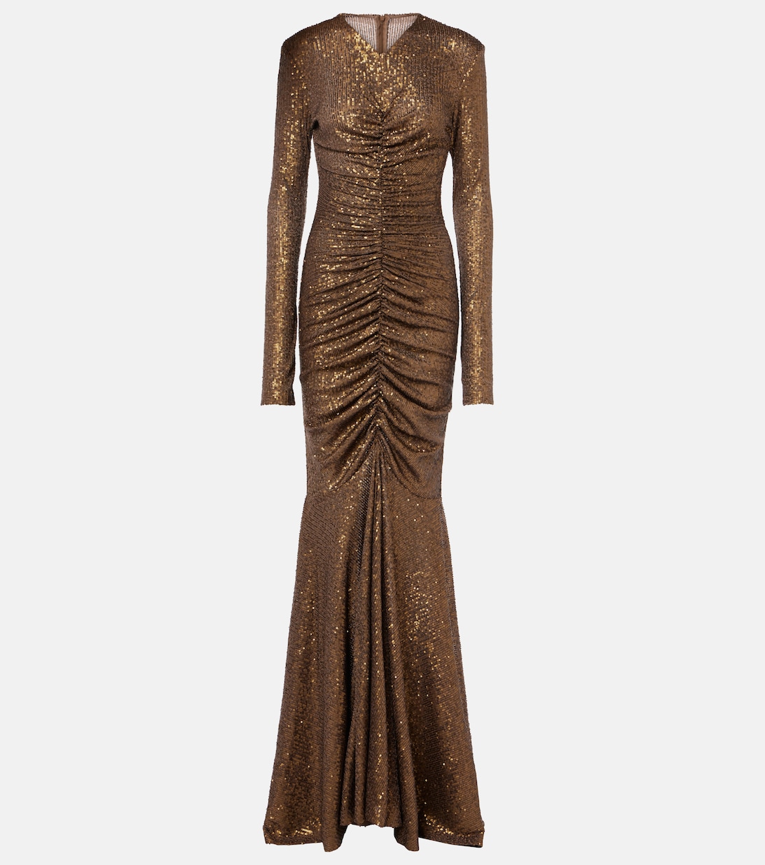 Sequined ruched gown in metallic - Norma Kamali | Mytheresa