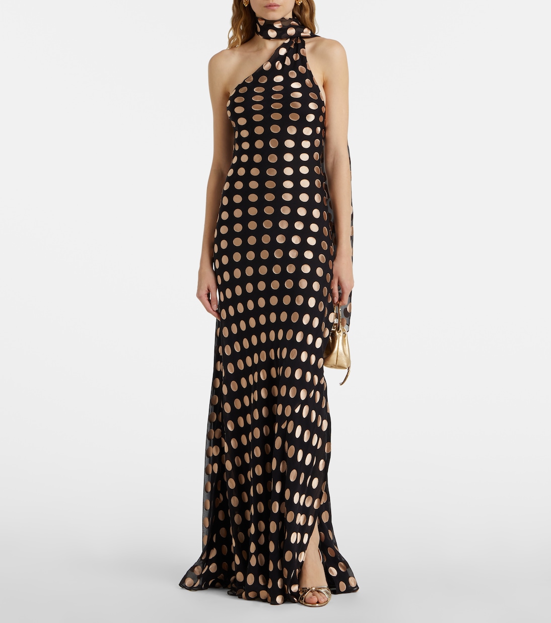 Ava one-shoulder maxi dress in gold - Alexandra Miro | Mytheresa
