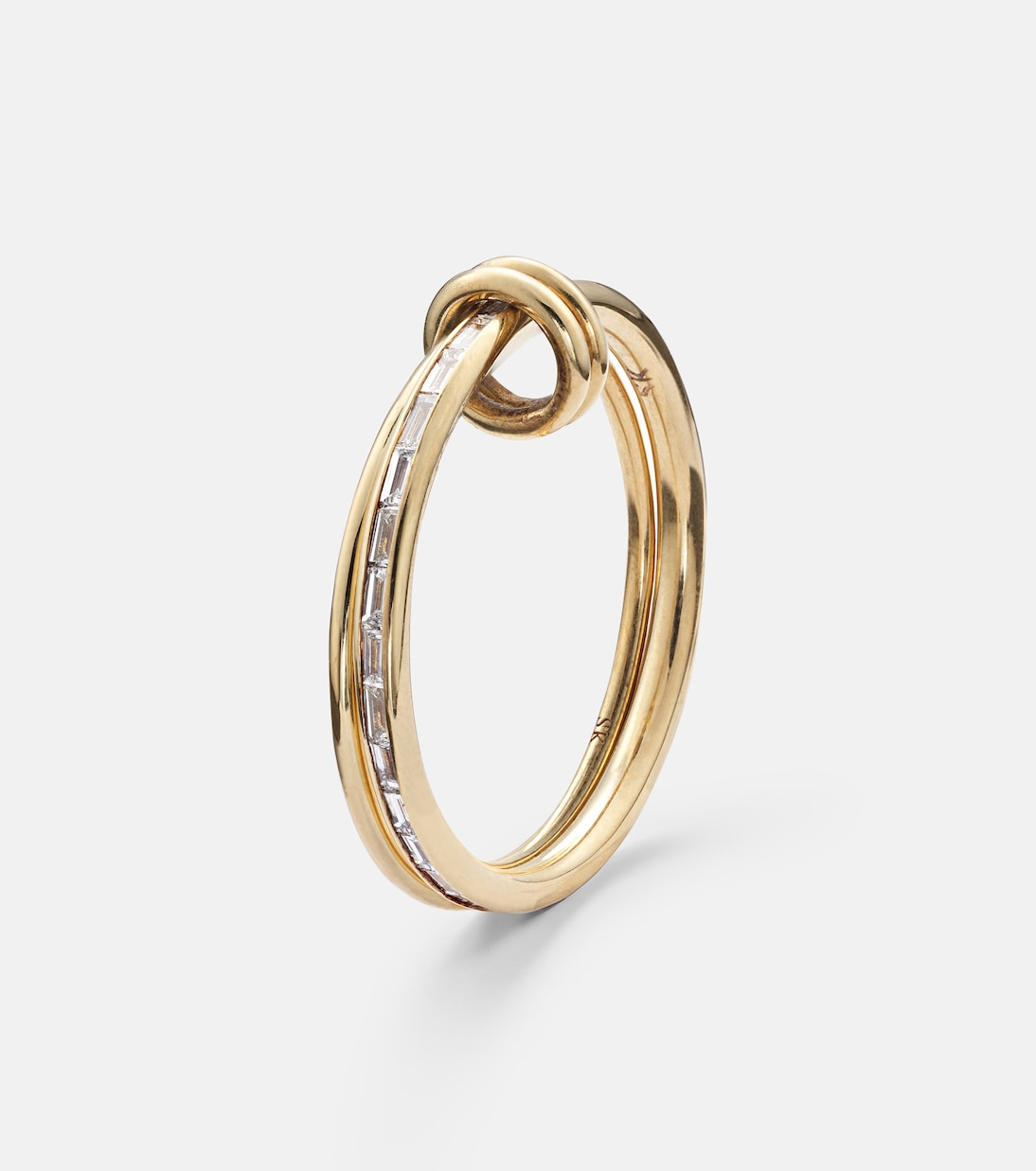 Callisto 18kt gold linked rings with white diamonds in gold - Spinelli ...