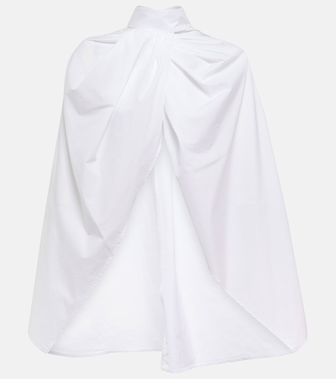 Aleida cotton cape shirt in white - The Row | Mytheresa
